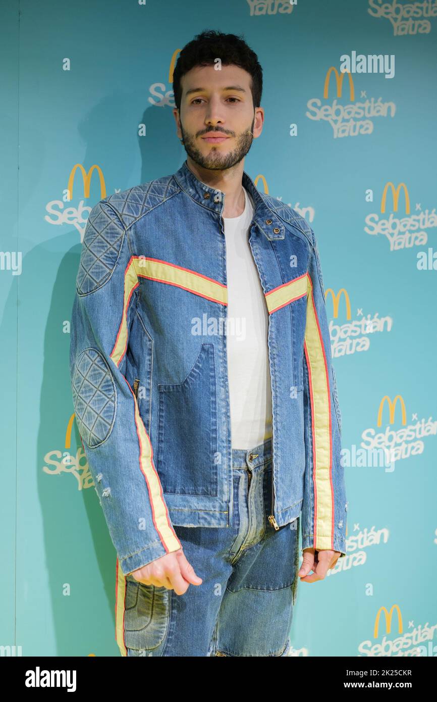 Colombian singer Sebastian Yatra attends the presentation of new ...