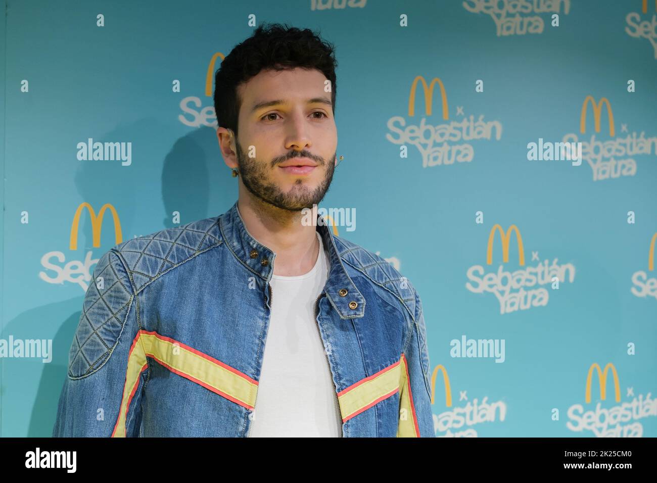 Colombian singer Sebastian Yatra attends the presentation of new ...