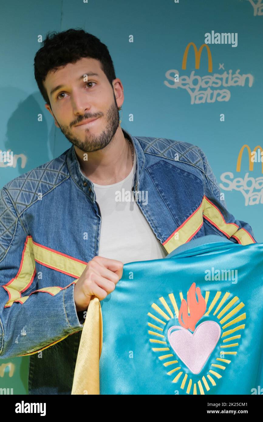 Colombian singer Sebastian Yatra attends the presentation of new ...