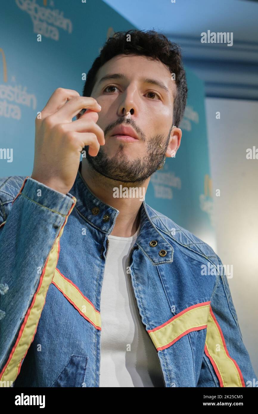 Colombian singer Sebastian Yatra attends the presentation of new ...