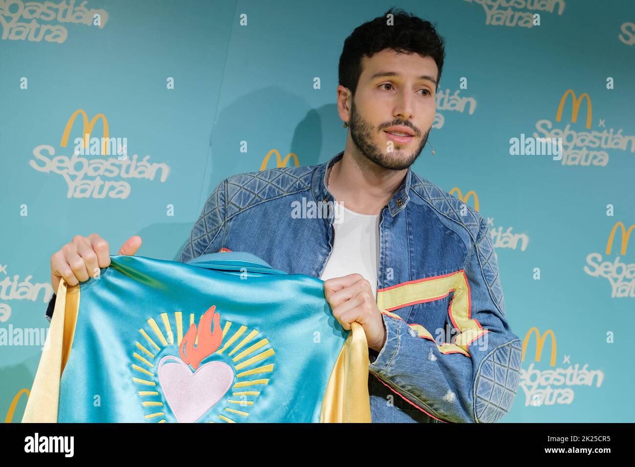 Colombian singer Sebastian Yatra attends the presentation of new ...