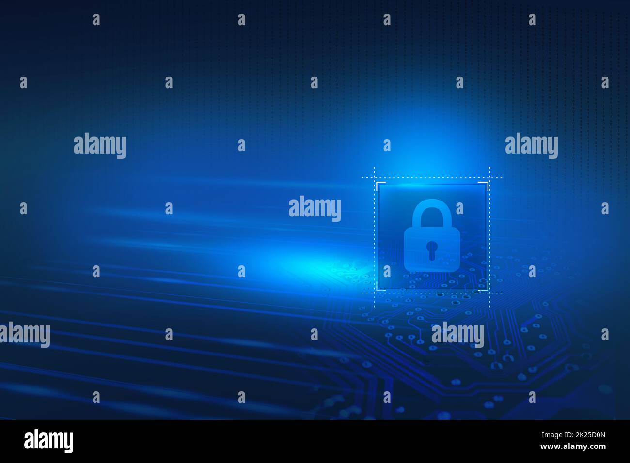 Technology background with lock and board circuit concept series 1289 ...