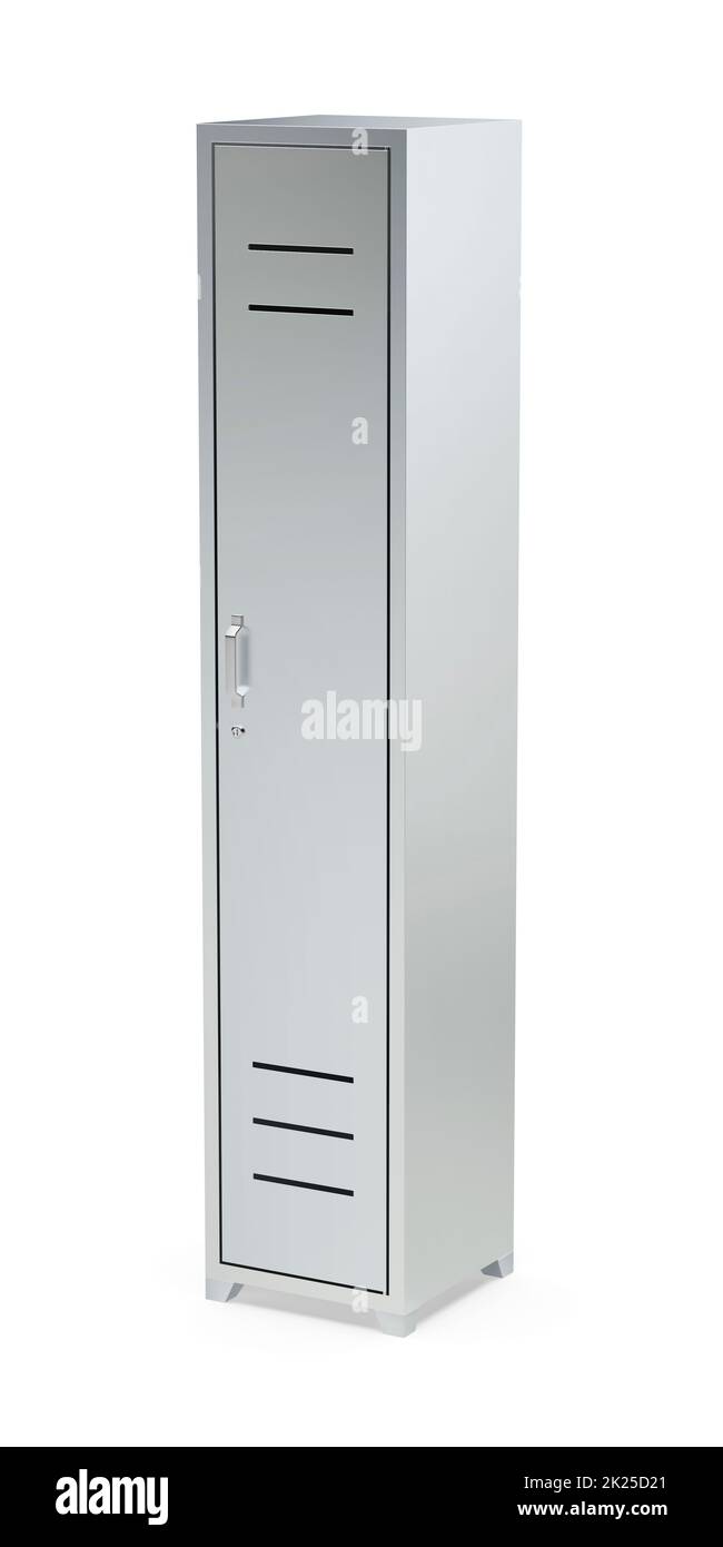 Silver metal wardrobe Stock Photo - Alamy