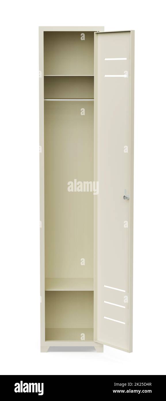 Empty metal locker Stock Photo - Alamy