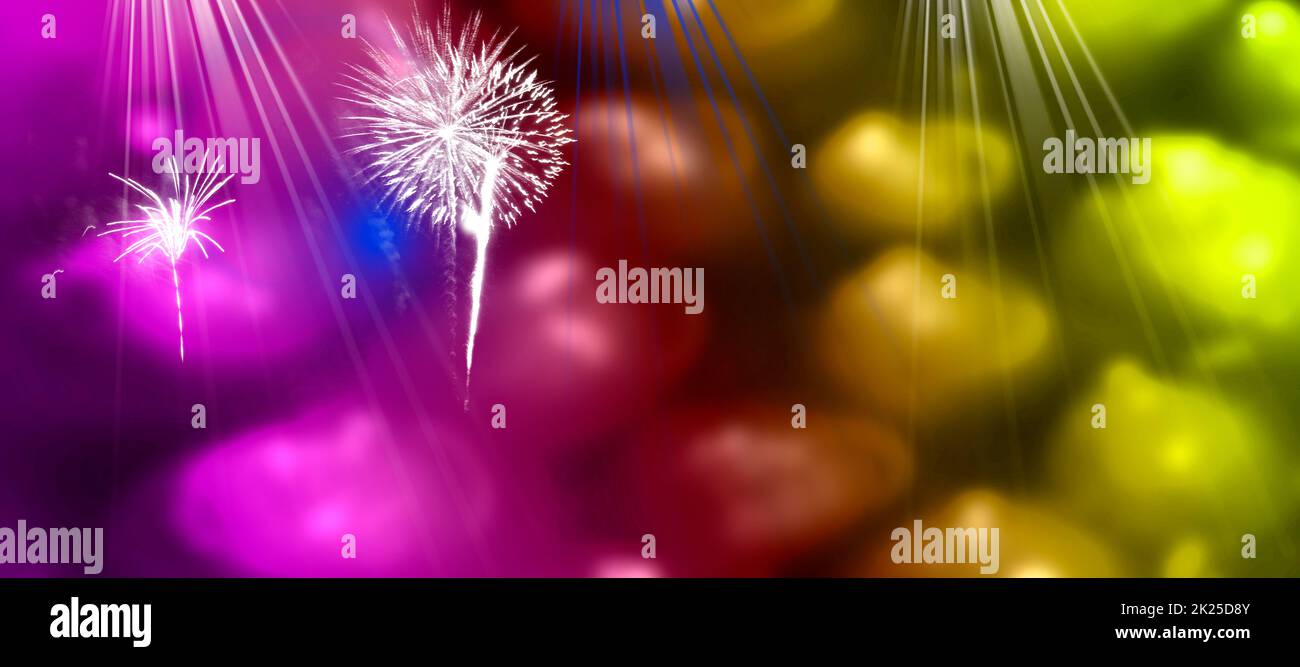 Party - Illustration with firework Stock Photo - Alamy