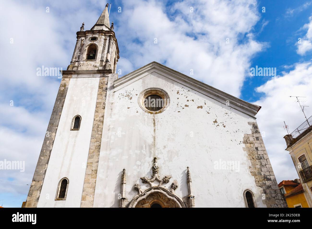 Architectural detail of the facade of Santa Maria de Marvila church in ...