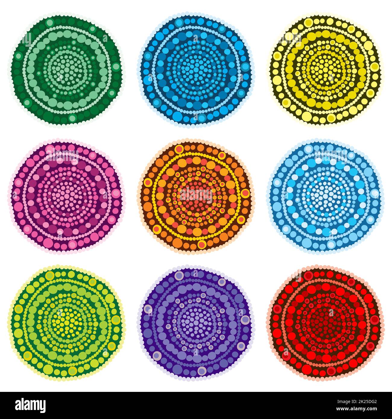 Abstract geometric circles dots Cut Out Stock Images & Pictures - Alamy