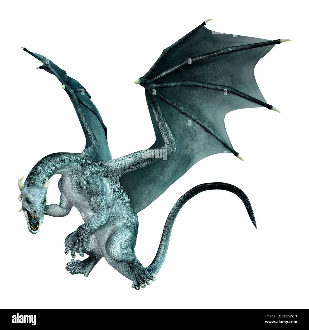 3D Rendering Fairy Tale Dragon on White Stock Photo - Alamy