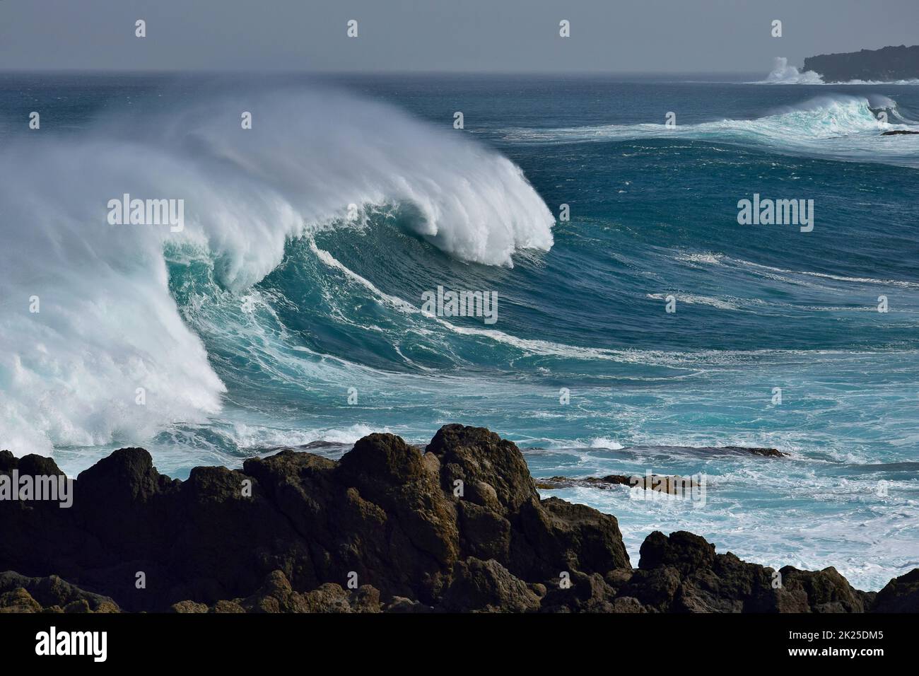 Beautiful ocean waves. Lanzarote, Spain Stock Photo - Alamy
