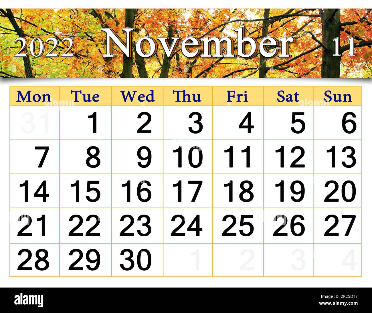 november 2022 calendar for organizer to plan and reminder on nature ...