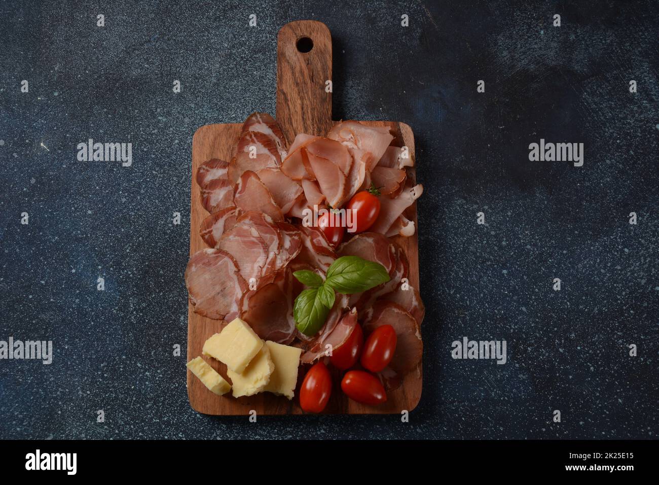 Italian cured pork shoulder. Antipasto Platter coppa stagionata and ...