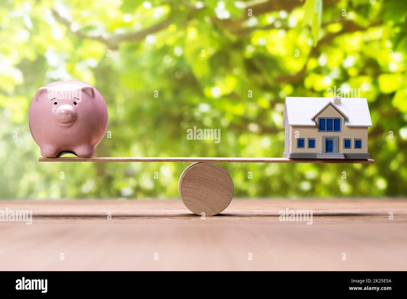 Real Estate House Balance Stock Photo - Alamy