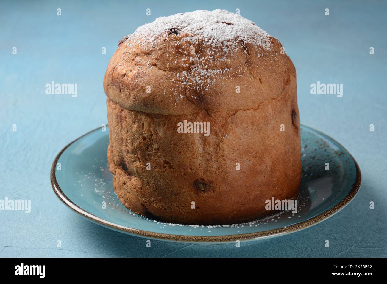 Traditional easter cake kulich Ukrainian Russian with colored eggs ...