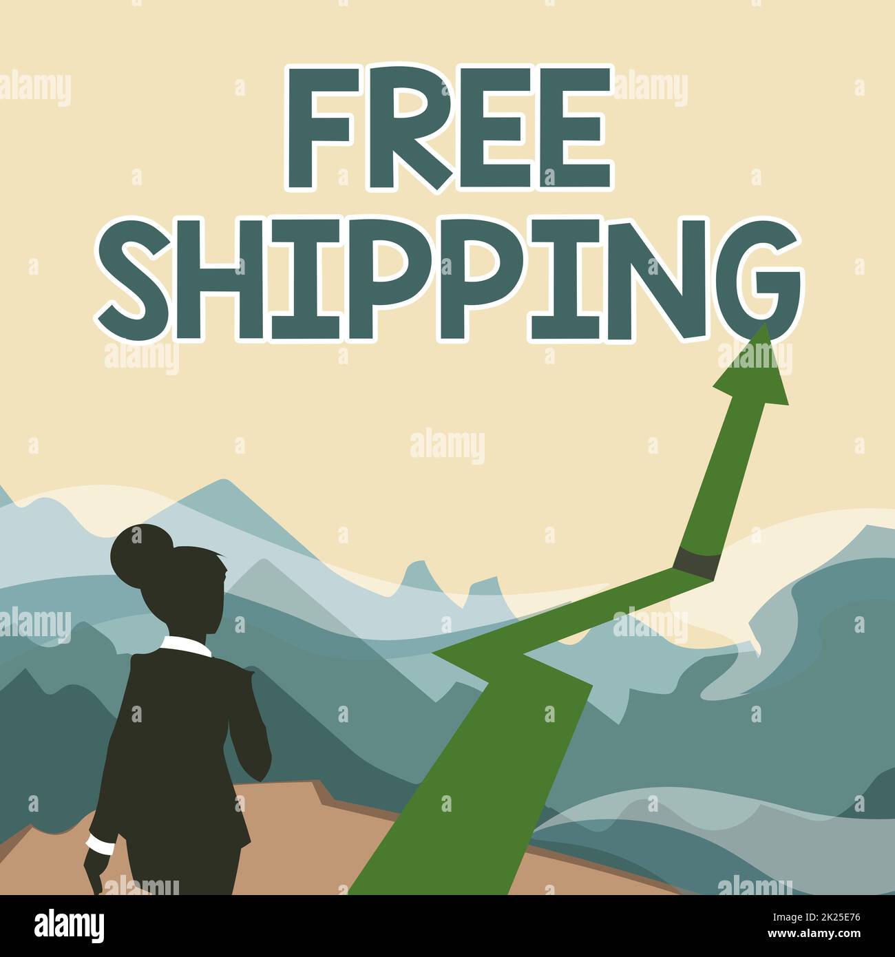 Conceptual display Free Shipping. Business idea Freight Cargo ...