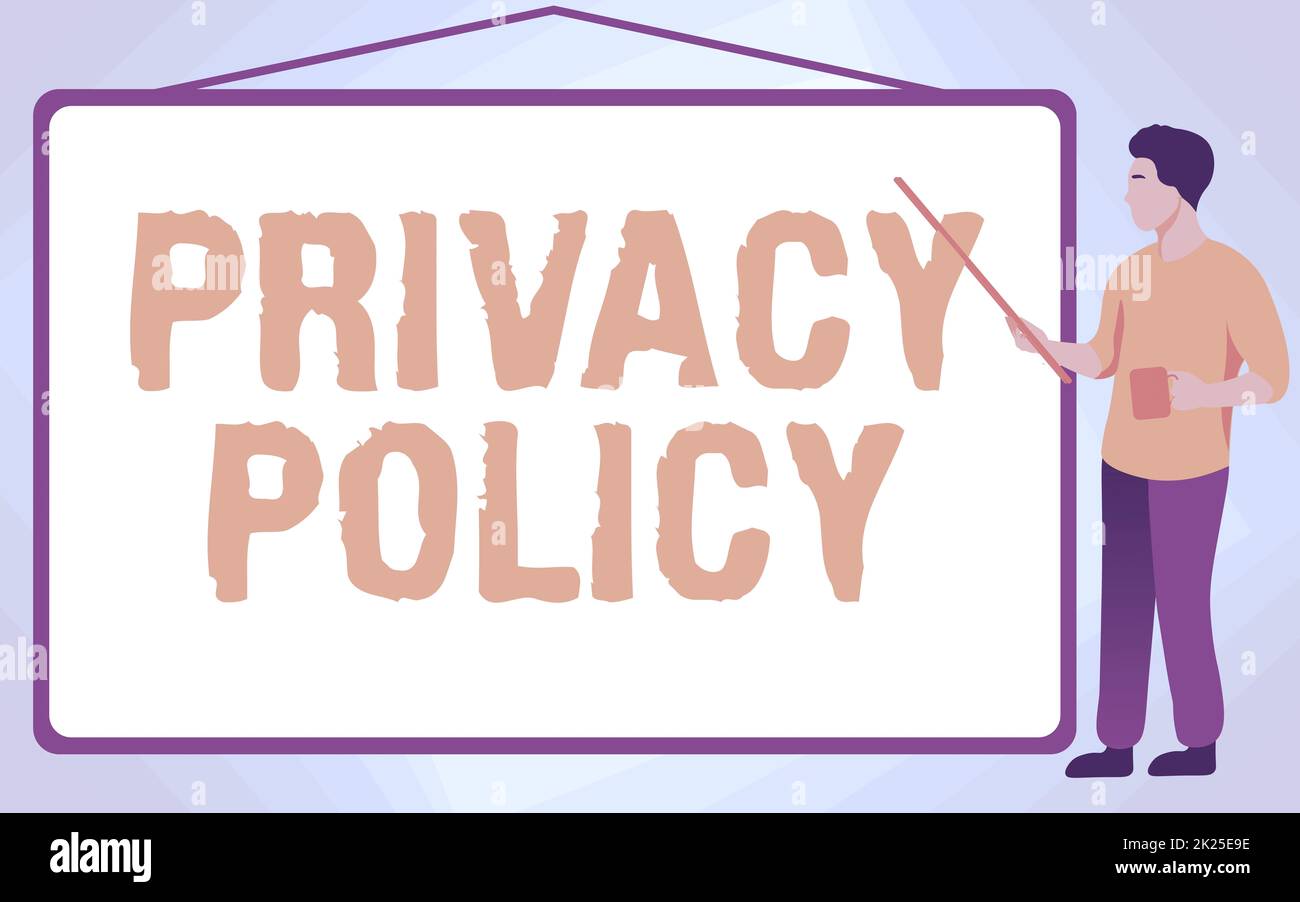 Conceptual caption Privacy Policy. Word for Document that explains how ...
