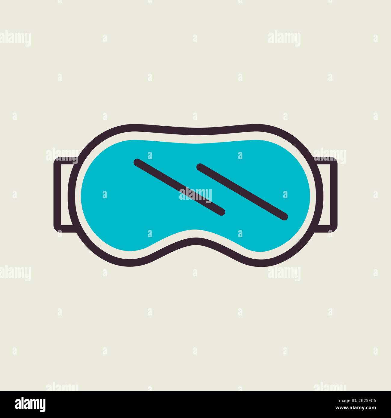 Classic snowboard ski goggles vector icon Stock Photo - Alamy