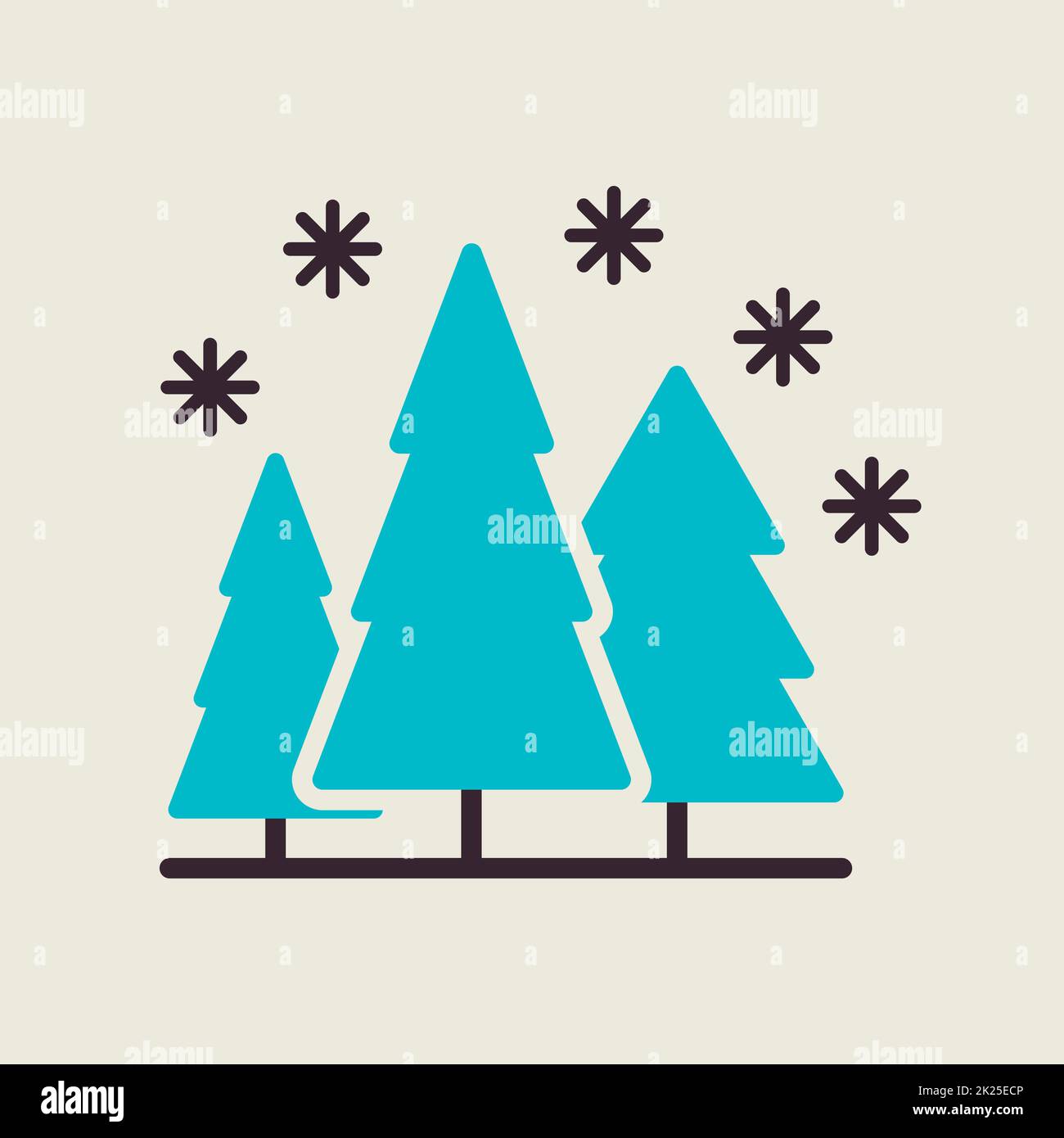 Vector winter forest hi-res stock photography and images - Alamy