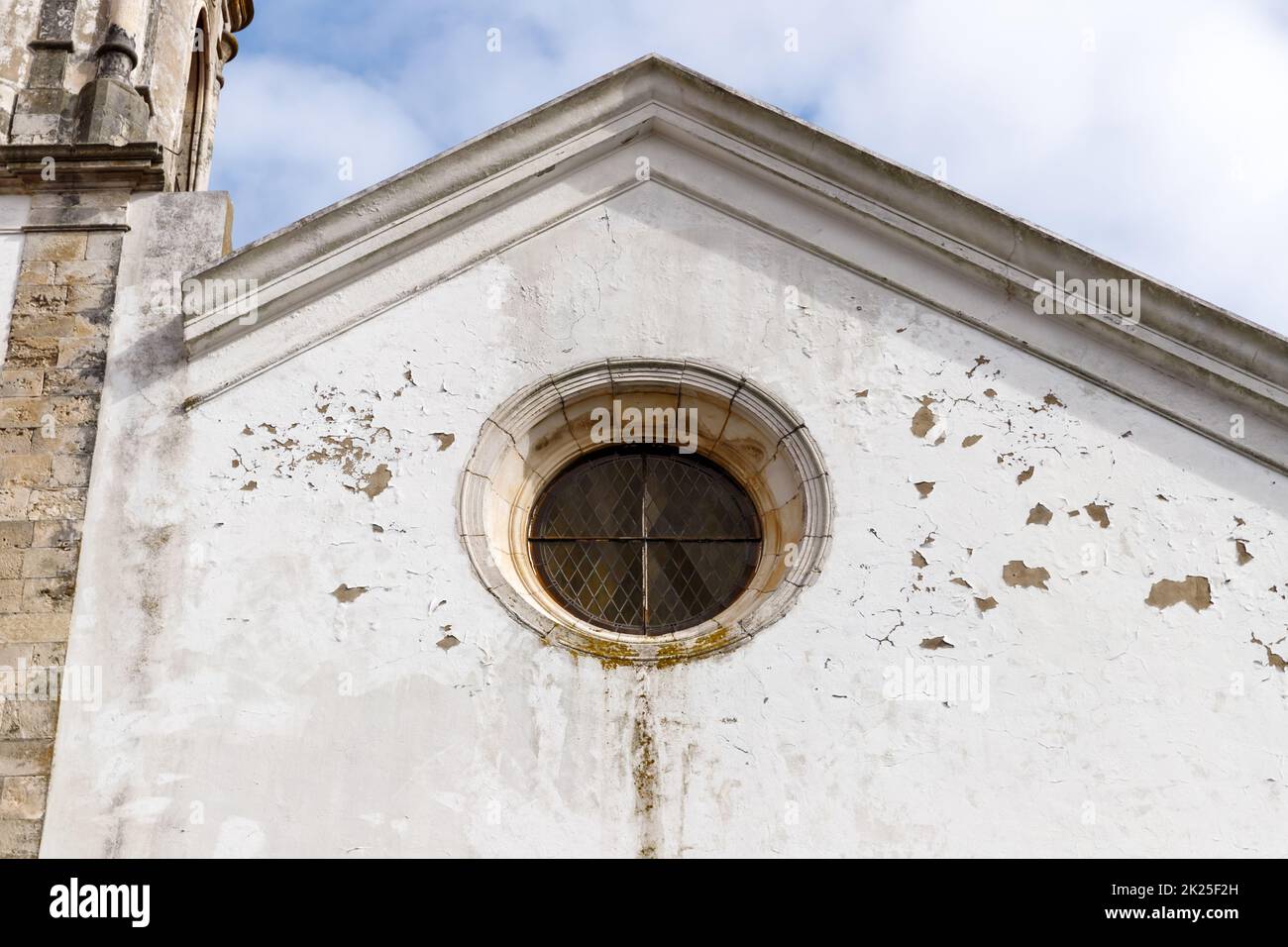 Architectural detail of the facade of Santa Maria de Marvila church in ...