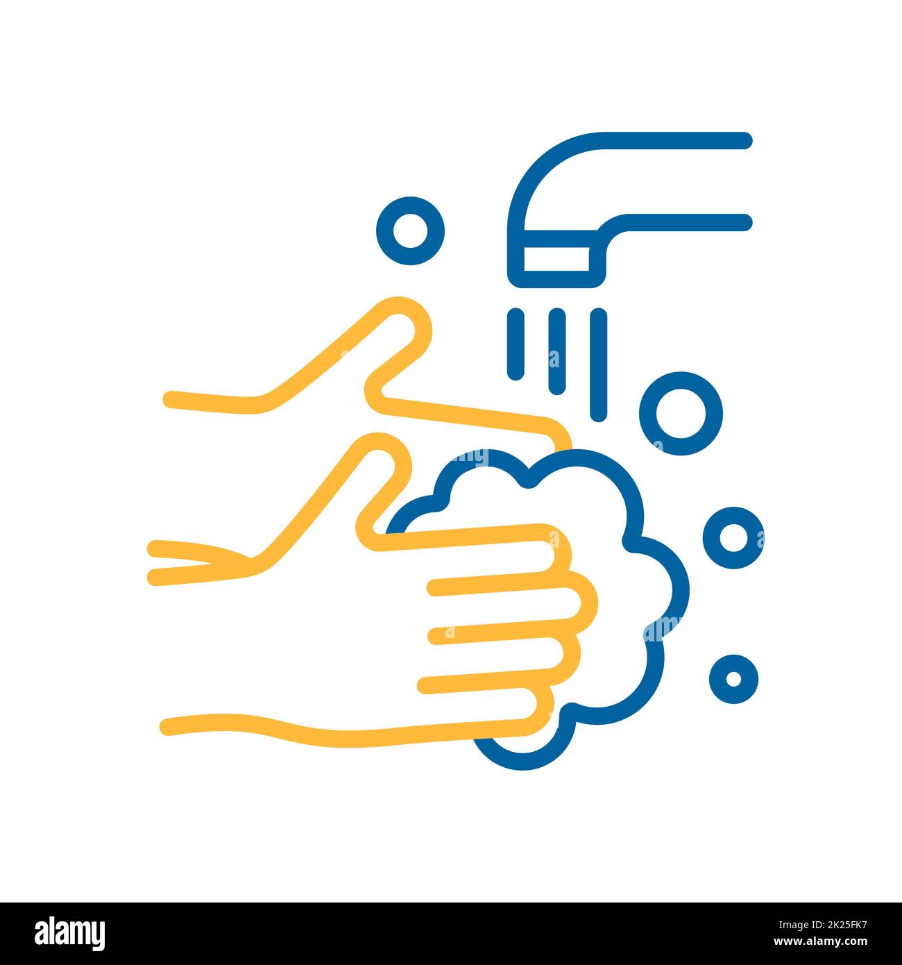 Washing hands with soap to prevent virus icon Stock Photo - Alamy