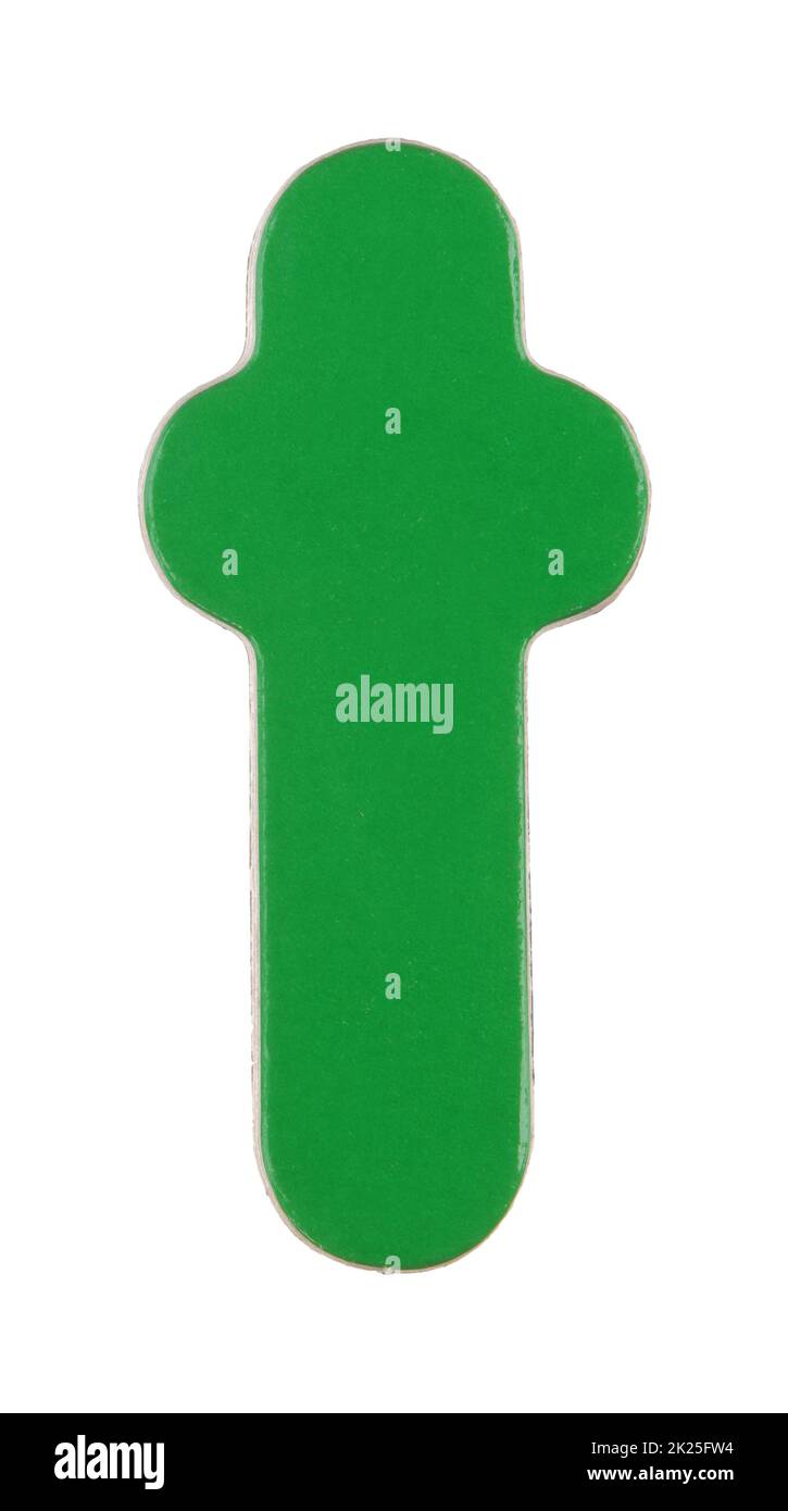 lower case t magnetic letter on white with clipping path Stock Photo ...