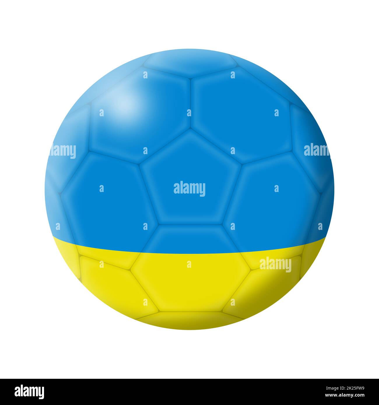 Ukraine soccer ball football 3d illustration isolated on white with ...
