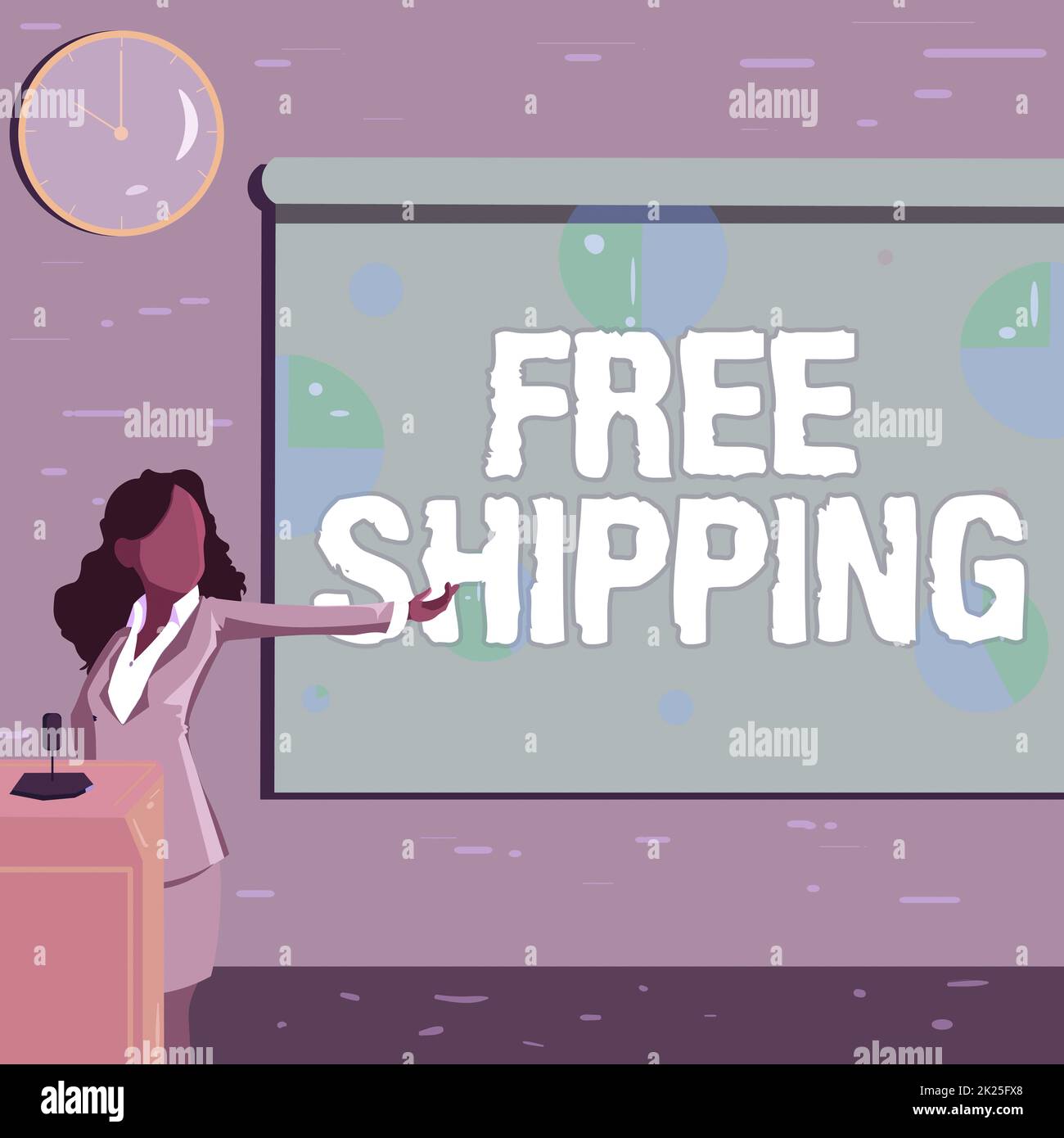 Text caption presenting Free Shipping. Business showcase Freight Cargo ...
