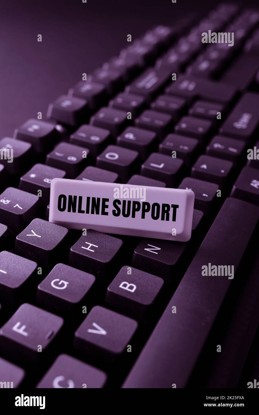 Conceptual caption Online Support. Business idea Assist customers for ... Conceptual caption Online Support. Business idea Assist customers for ...