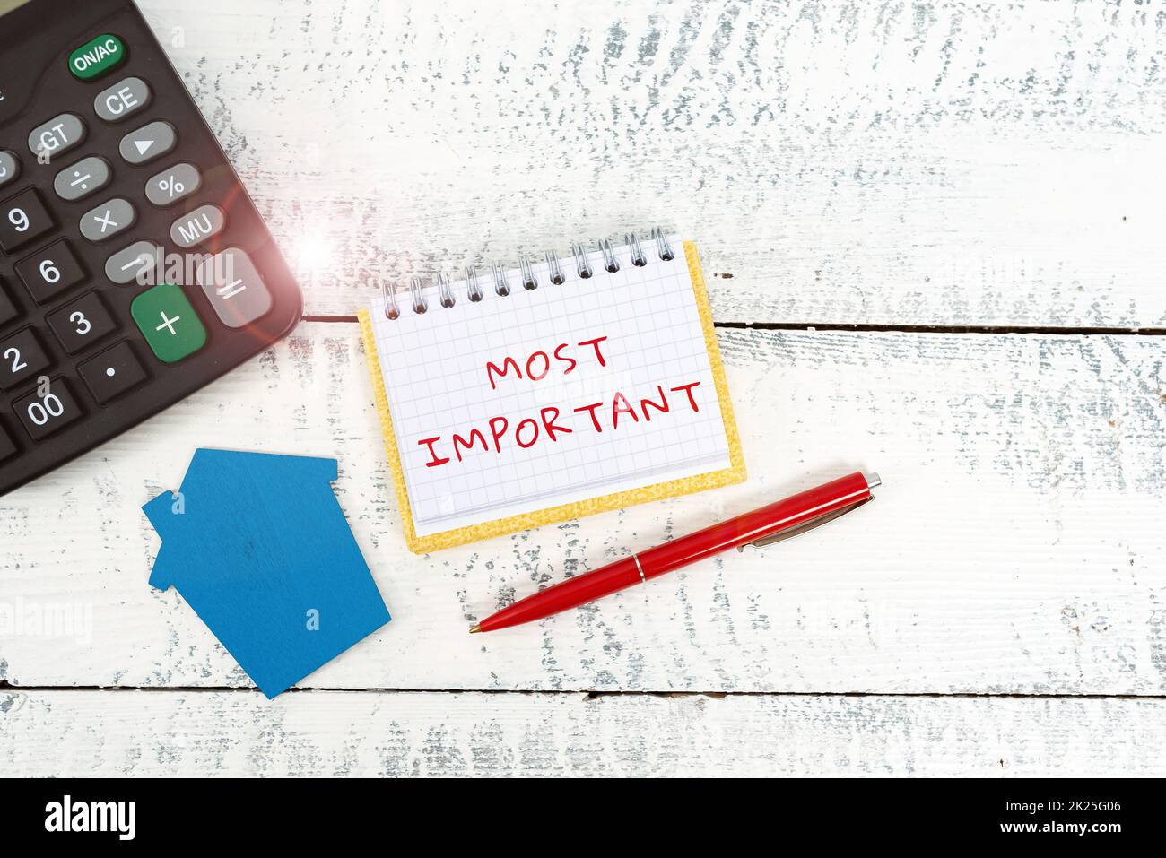 Handwriting text Most Important. Concept meaning Greatest or highest ...