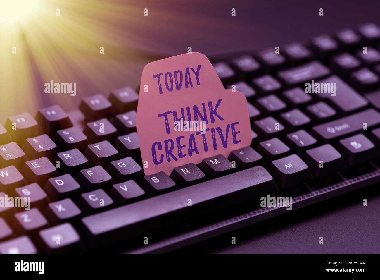 Hand writing sign Think Creative. Business showcase The ability to ...