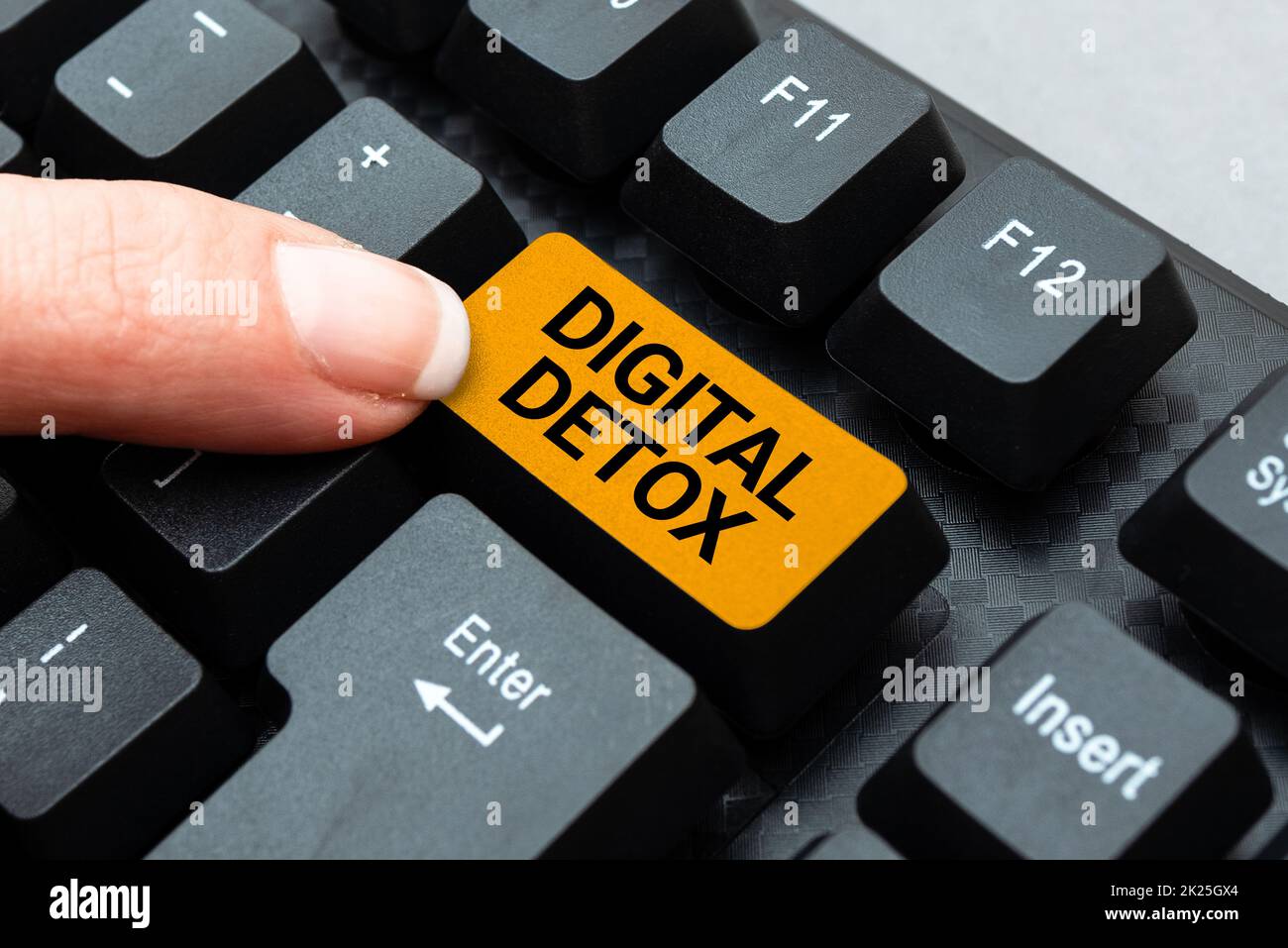 Sign displaying Digital Detox. Concept meaning Free of Electronic ...