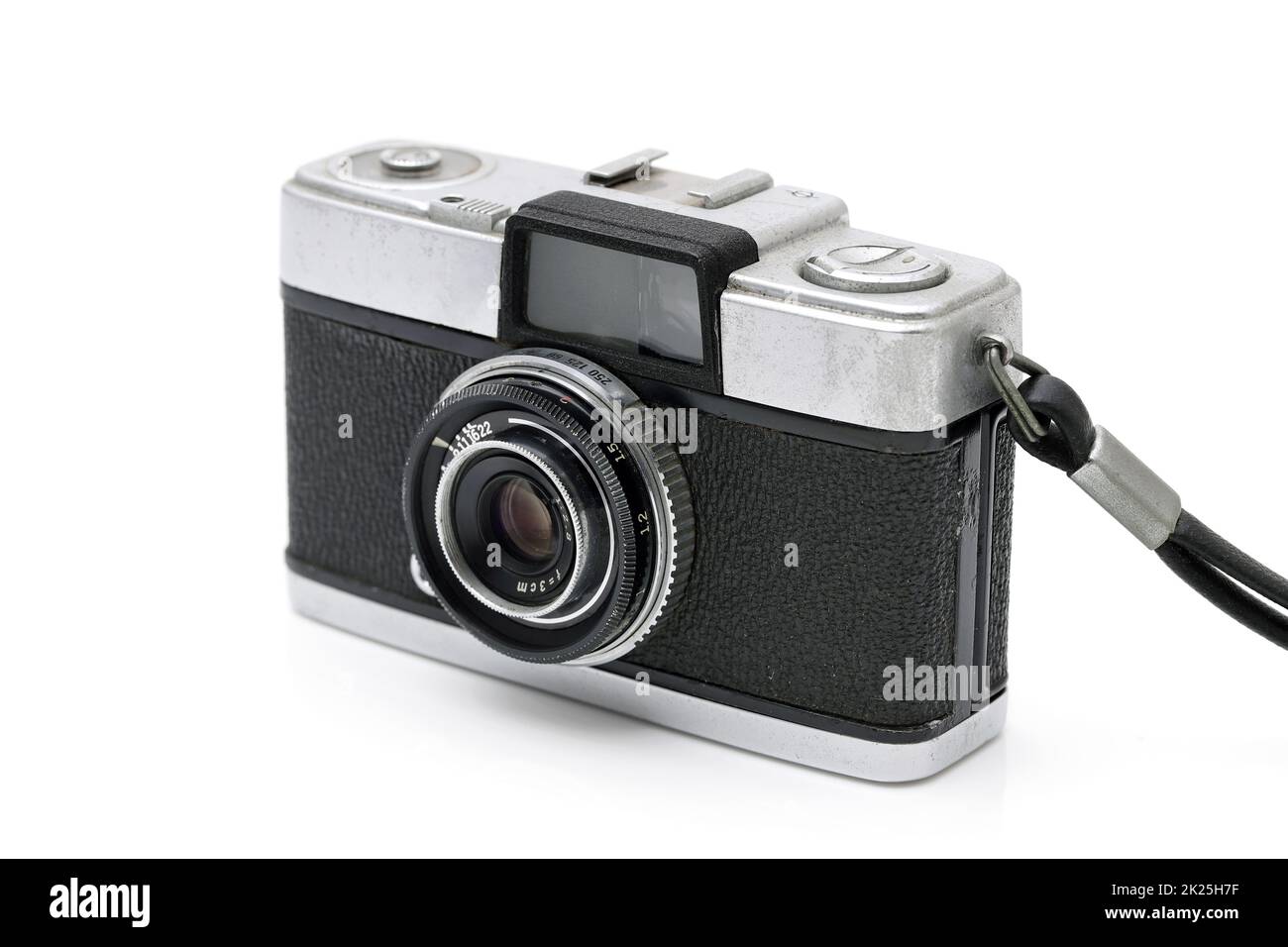 Old film camera isolated on a white background Stock Photo - Alamy
