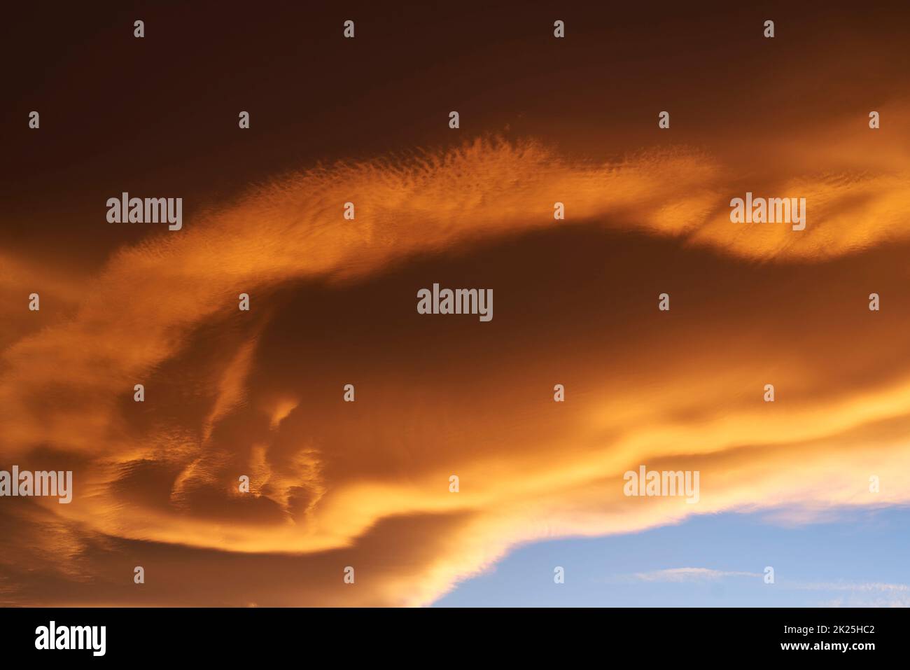 Sky light after sunset. orange background orange Stock Photo - Alamy
