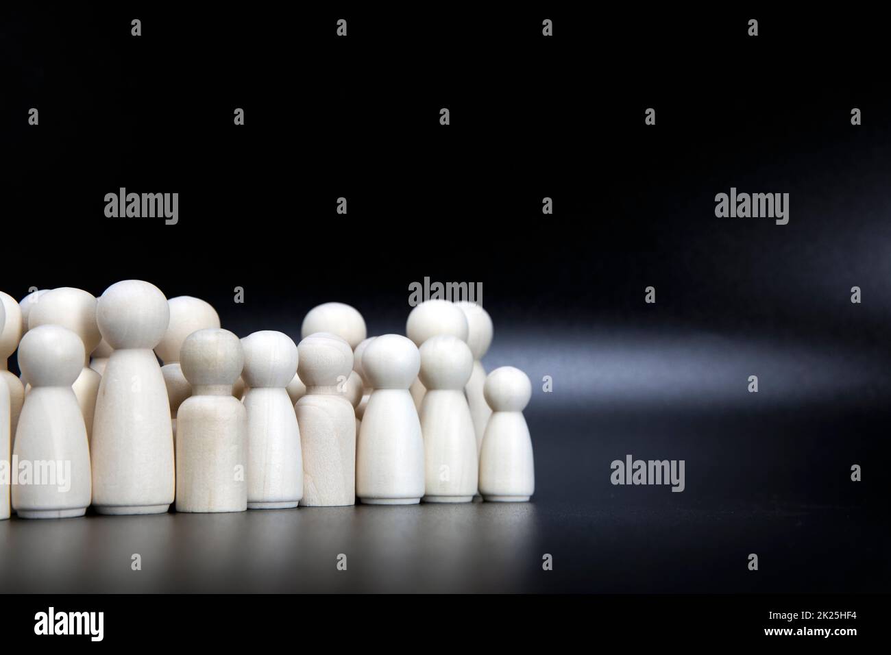 Group of figures standing together, Social connection between figures ...