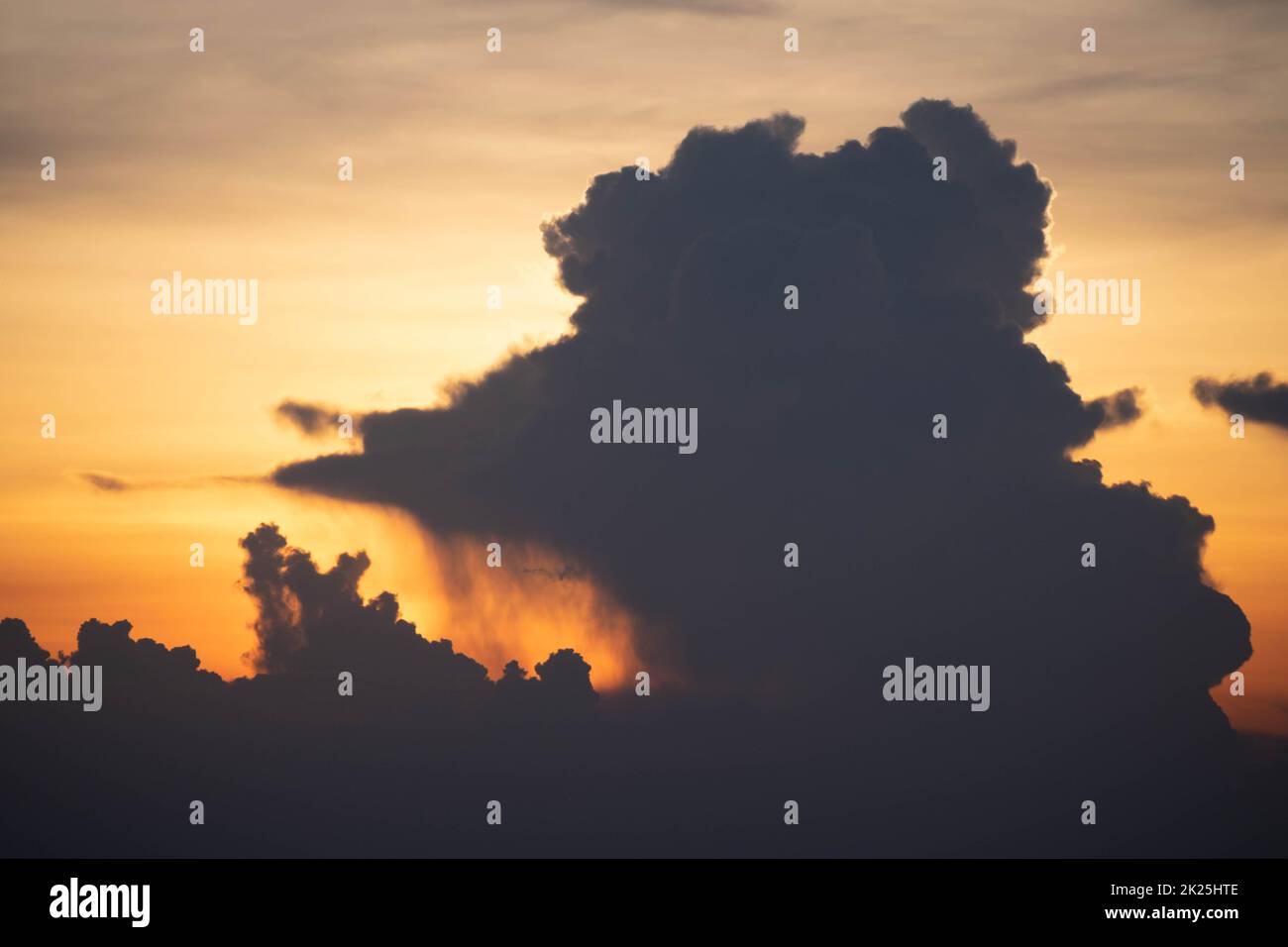 Giant dark cloud. Storm Clouds at Sunset before rain abstract weather ...