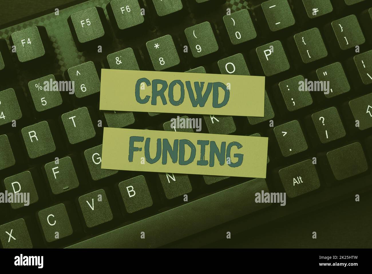 Conceptual display Crowd Funding. Business idea Fundraising Kickstarter ...