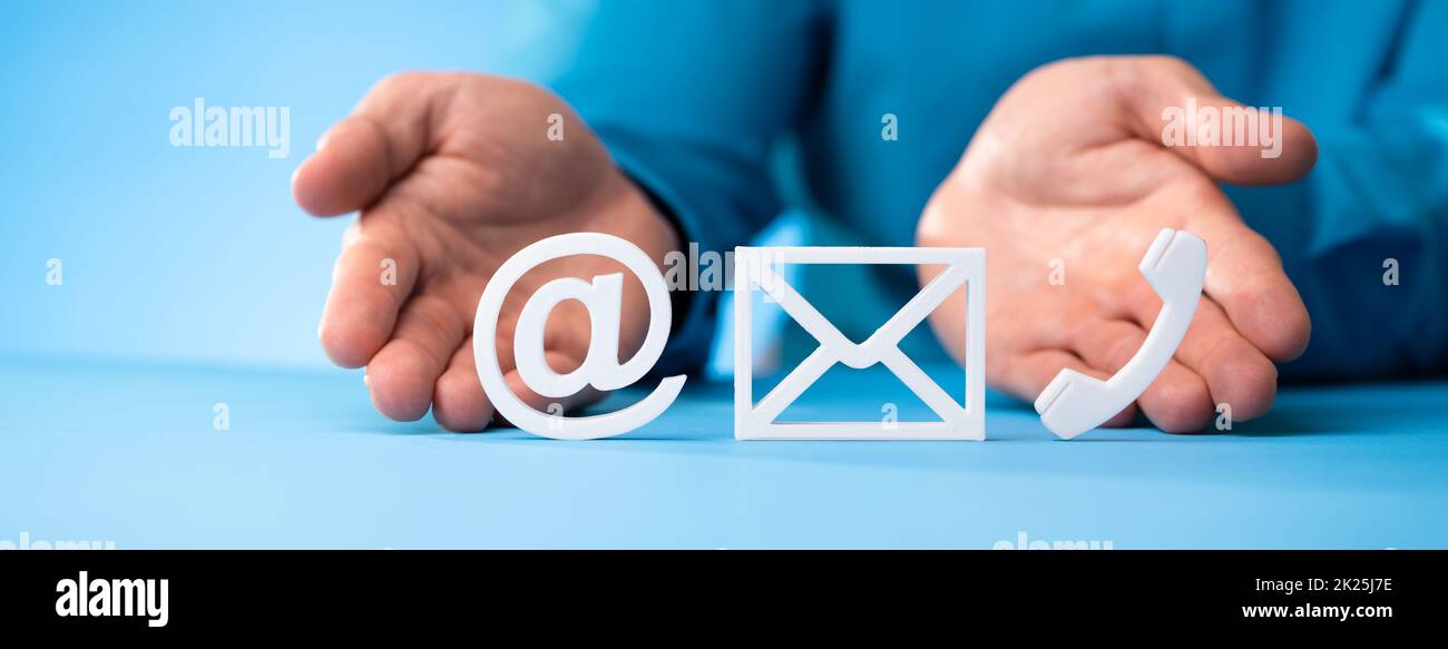Phone icons email hi-res stock photography and images - Alamy