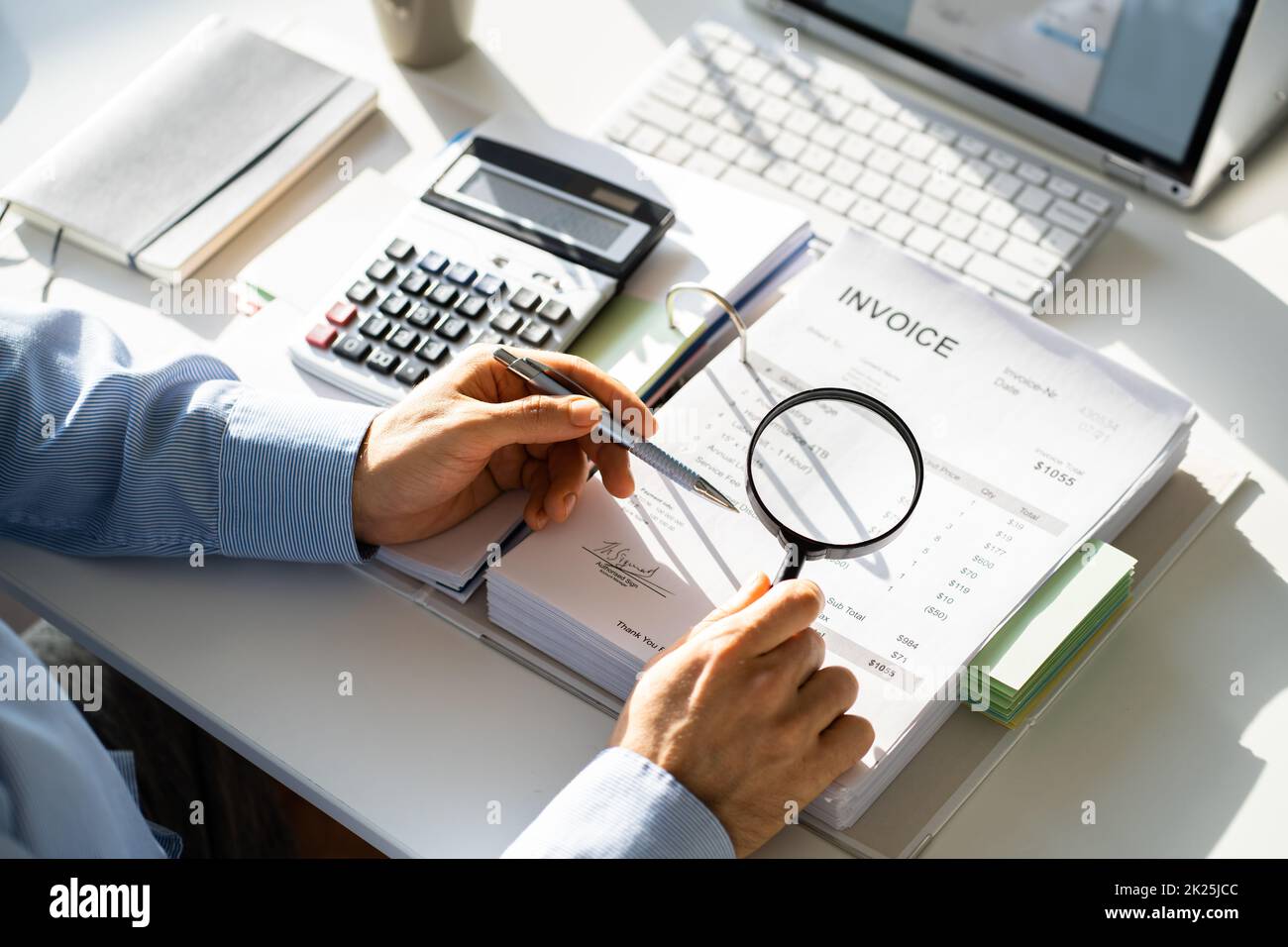 Fraud Investigation And Tax Audit. Investigator Or Auditor Stock Photo ...