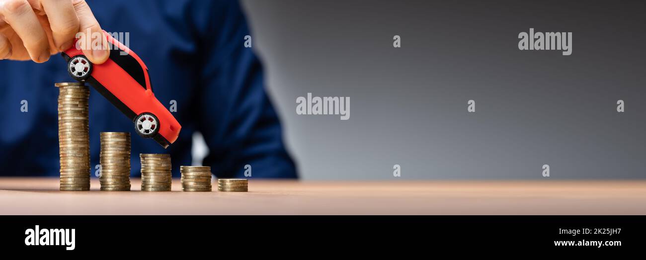 Car Prices Decline. Automobile Vehicle Sale Stock Photo - Alamy