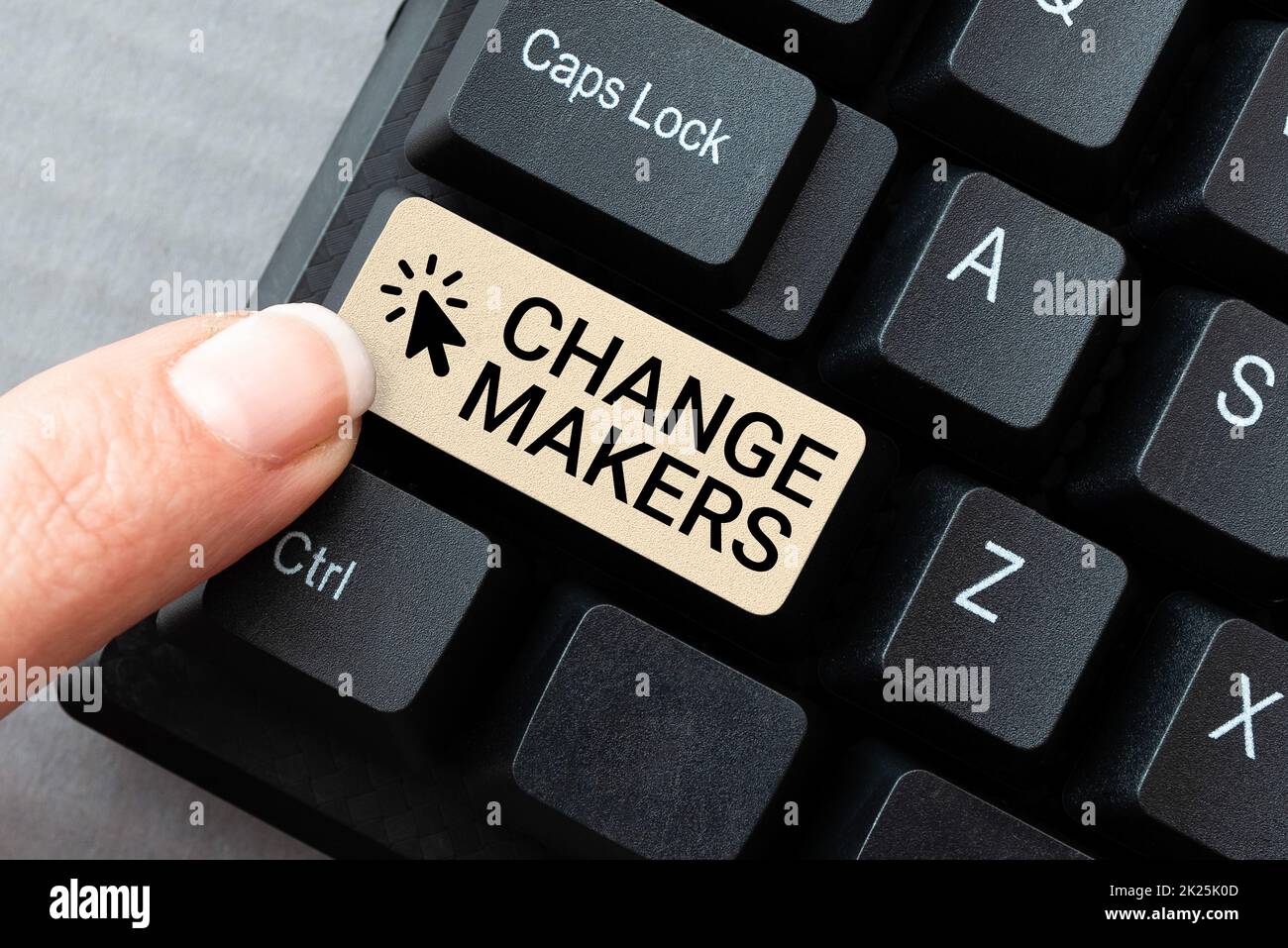 Text sign showing Changemakers. Concept meaning Young Turk Influencers ...