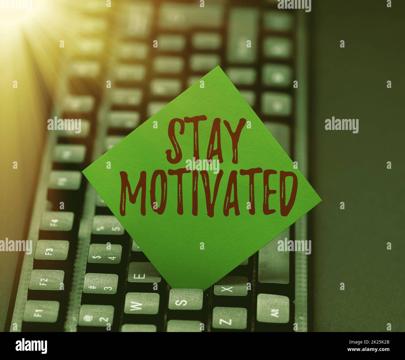 Handwriting text Stay Motivated. Word for Reward yourself every time ...