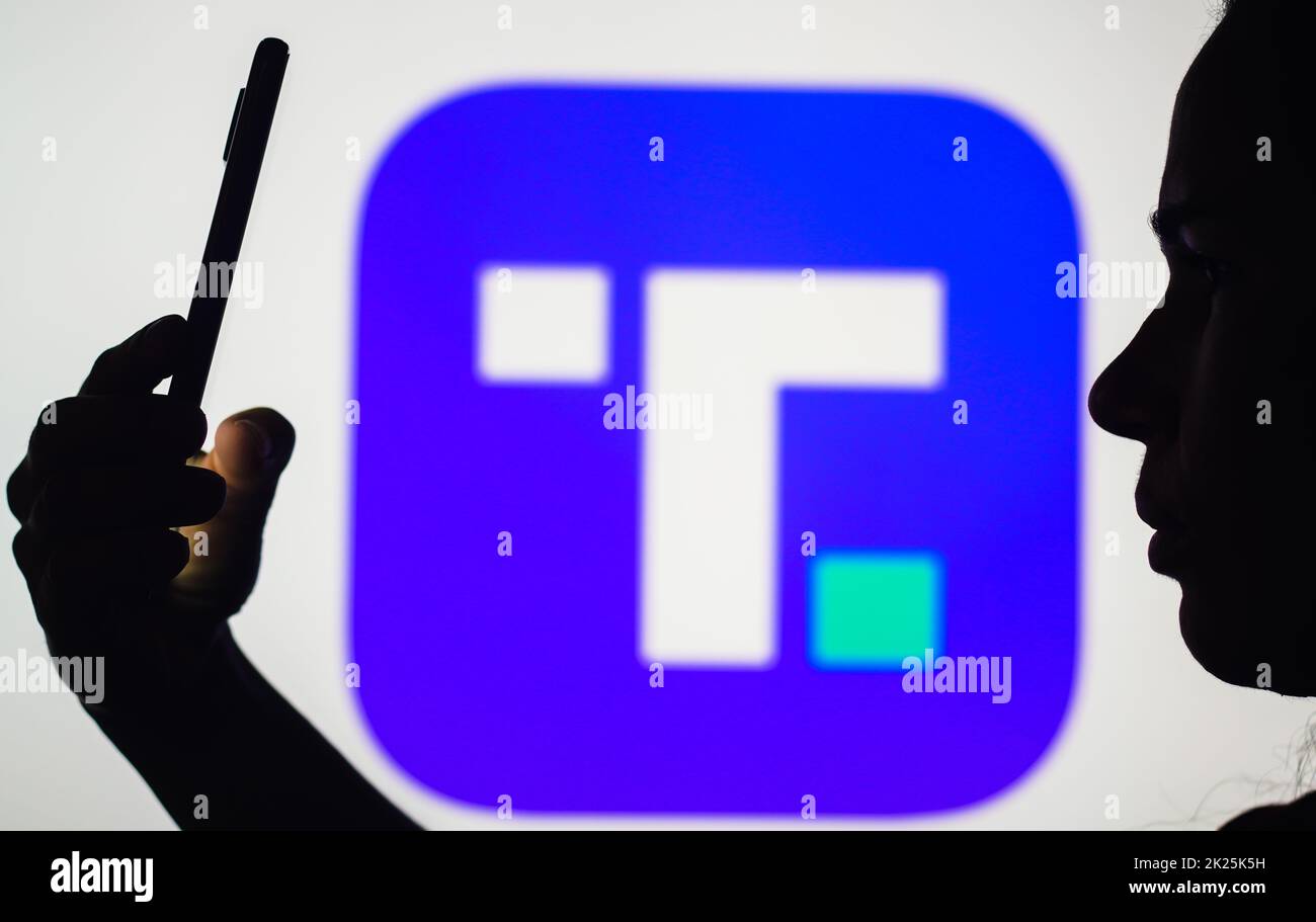 In this photo illustration, the social media platform, Truth Social ...