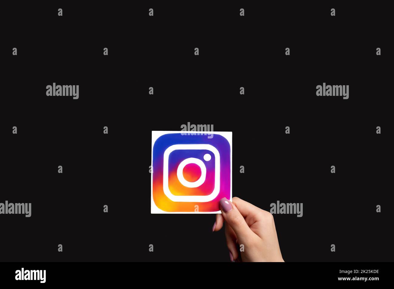 Kharkiv, Ukraine - June 05, 2020: Instagram icon. Social media. Follow ...