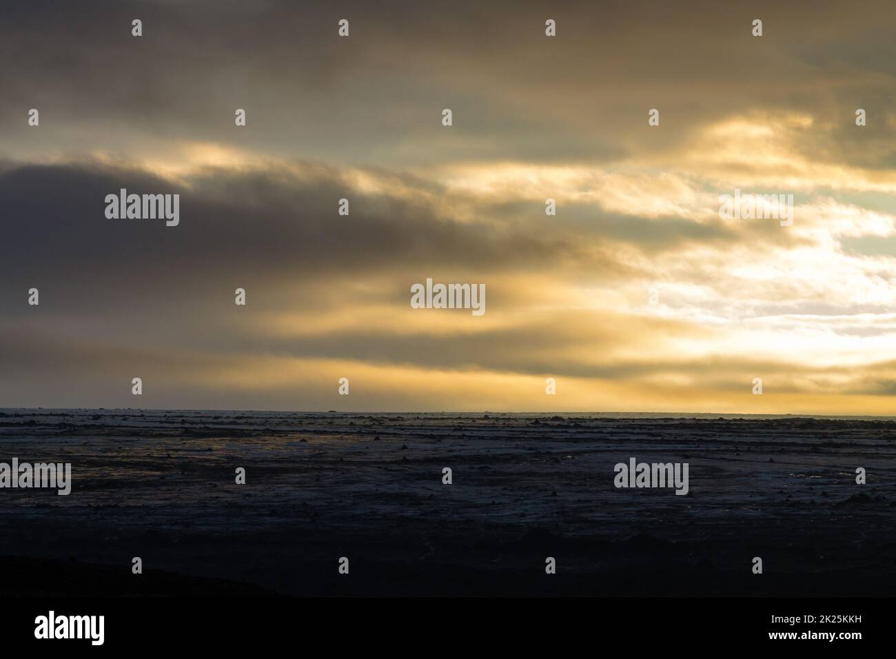 Desolate landscape from Kverfjoll area, Iceland panorama Stock Photo ...