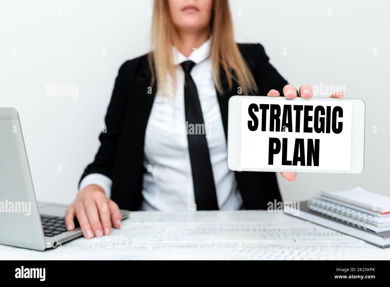 Conceptual caption Strategic Plan. Business showcase A process of ...