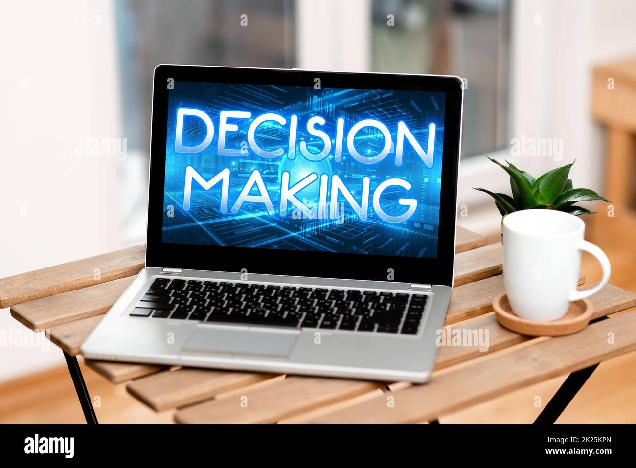 Text sign showing Decision Making. Business concept The act of deciding ...