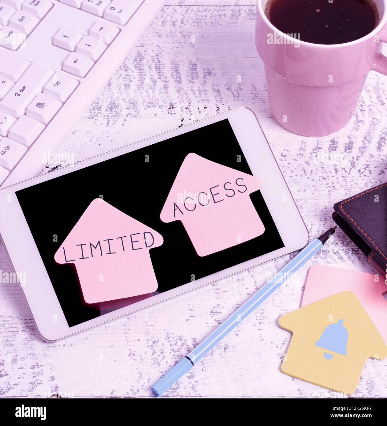 Sign displaying Limited Access. Concept meaning Having access ...