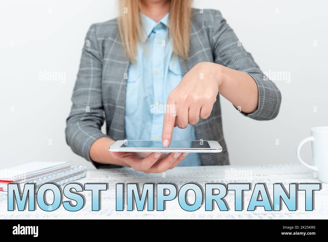 Hand writing sign Most Important. Internet Concept Greatest or highest ...