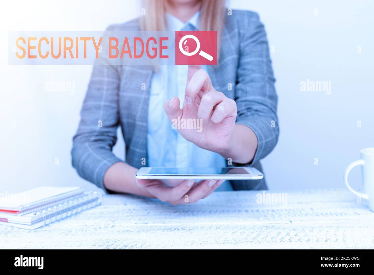 Text showing inspiration Security Badge. Concept meaning Credential ...