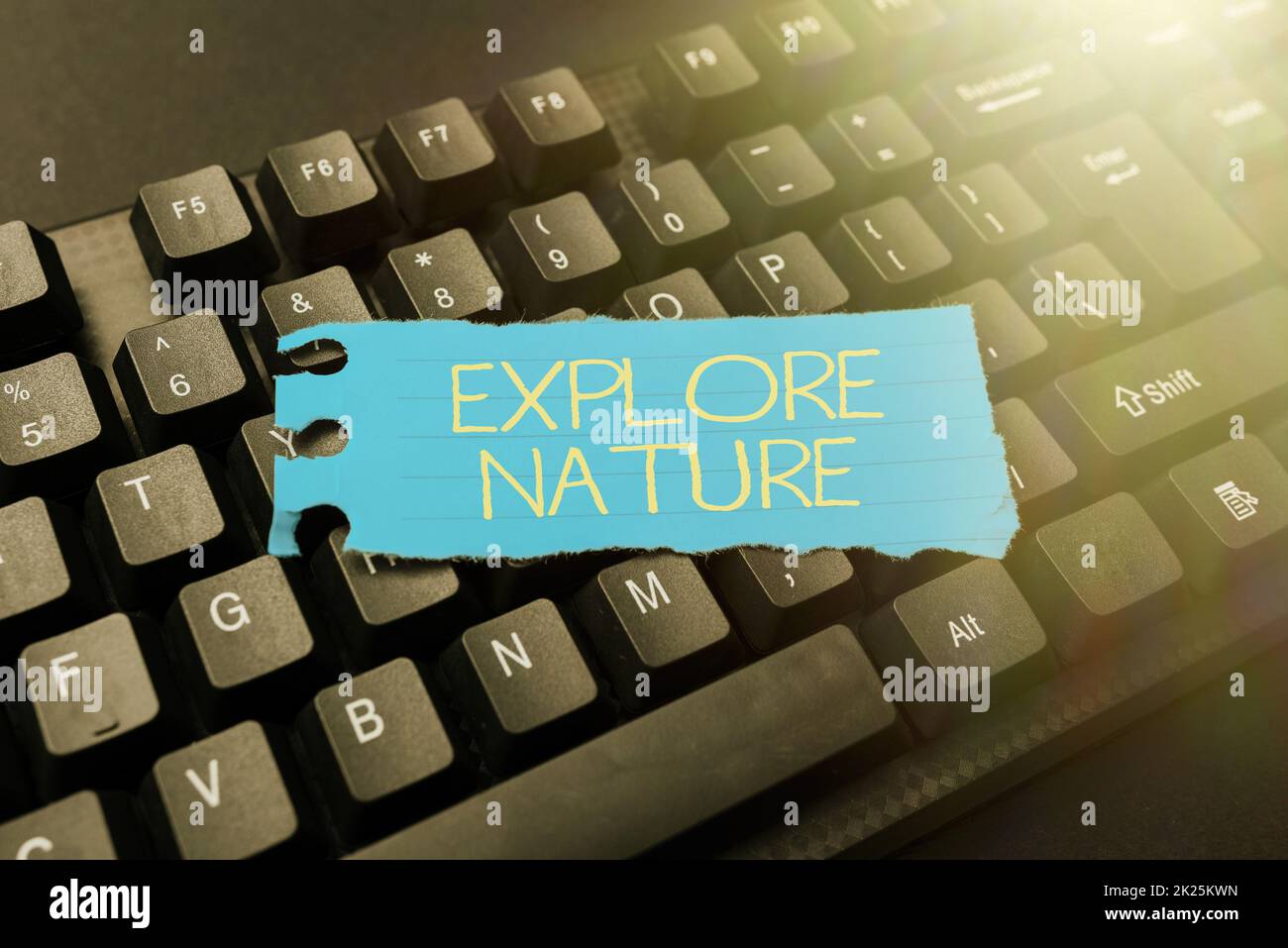 Handwriting text Explore Nature. Conceptual photo Reserve Campsite ...