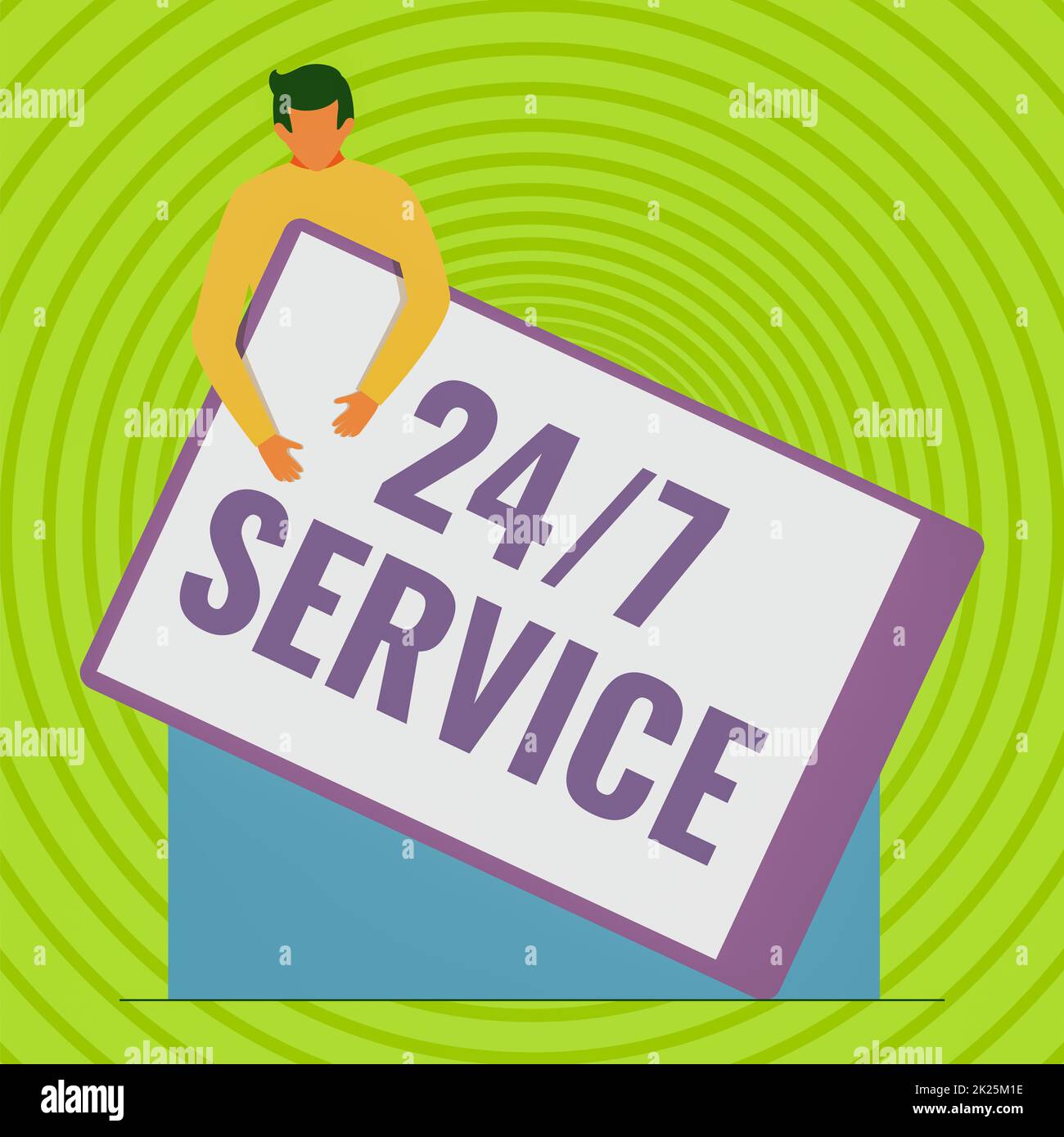 Conceptual display 24 Or 7 Service. Business overview Always available ...